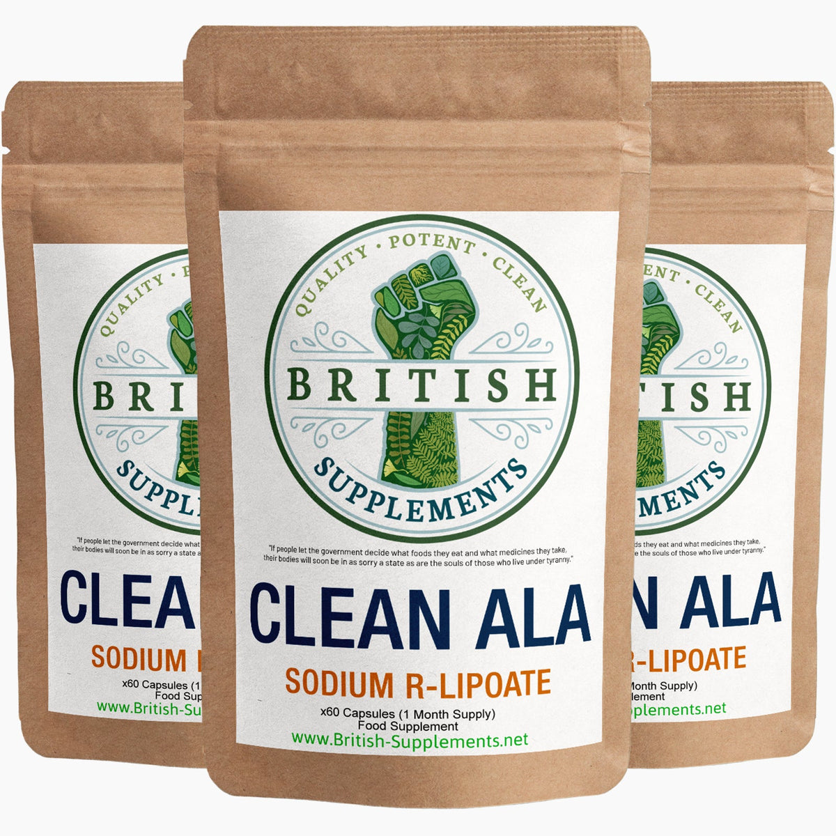 Clean Genuine ALA Sodium R-Lipoate – British Supplements