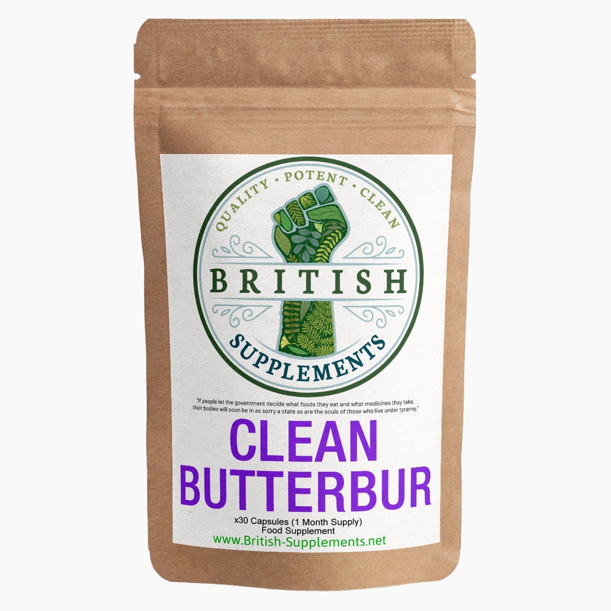 Clean Genuine Butterbur Supplement – British Supplements