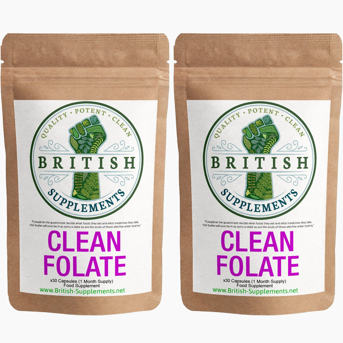 Clean Genuine folate Supplement – British Supplements