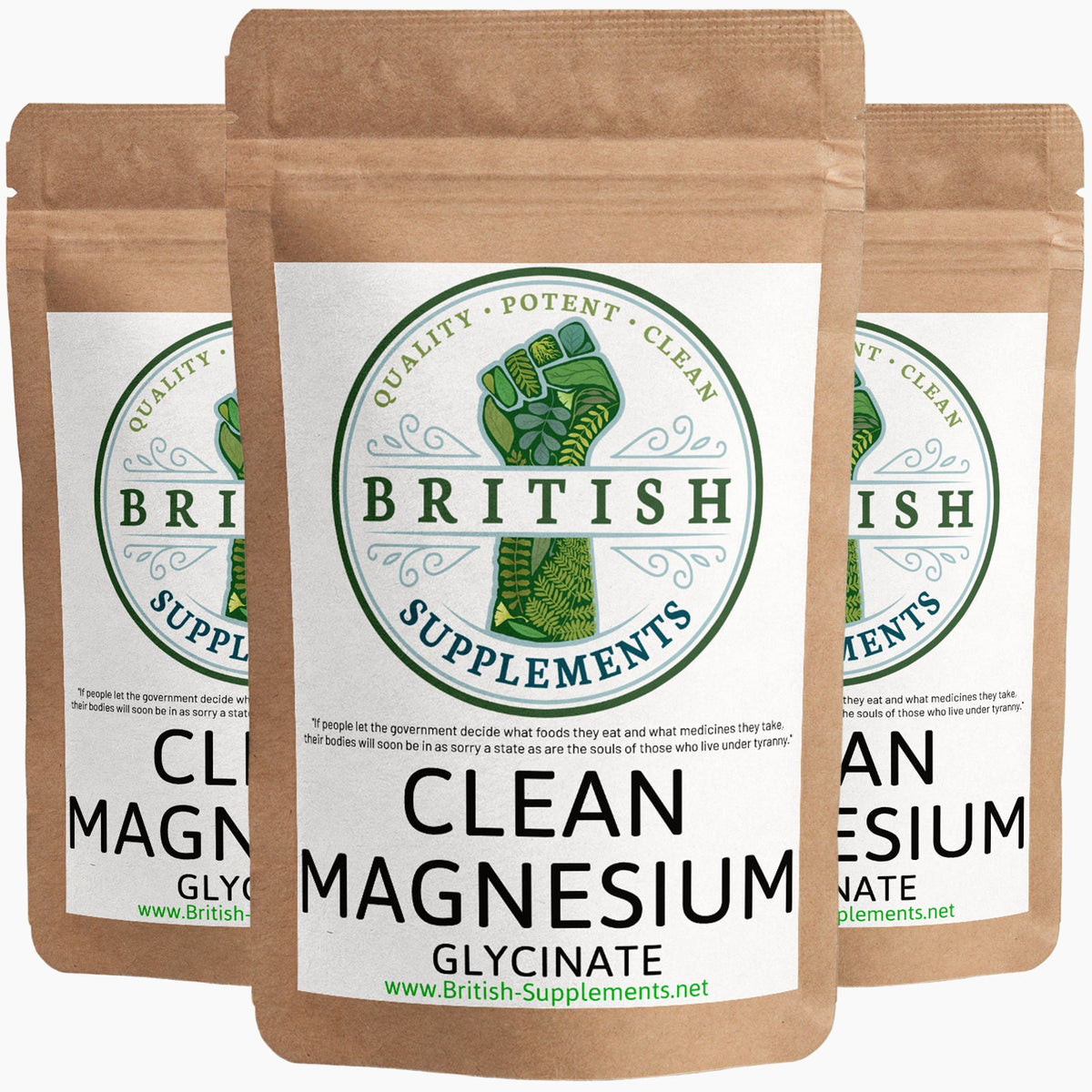 Clean Genuine Magnesium Glycinate Supplement – British Supplements