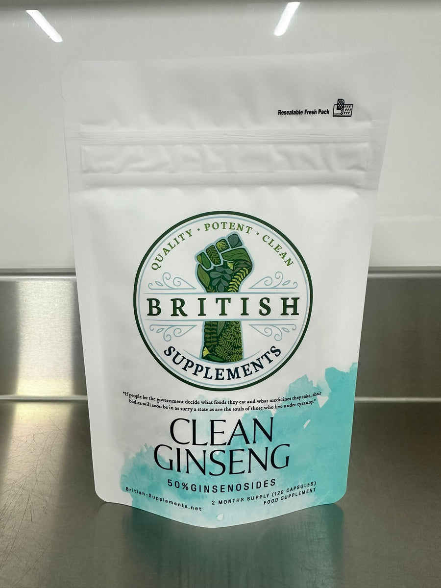 Clean Ginseng Supplement 13,662mg (222.7mg Ginsenosides) – British ...
