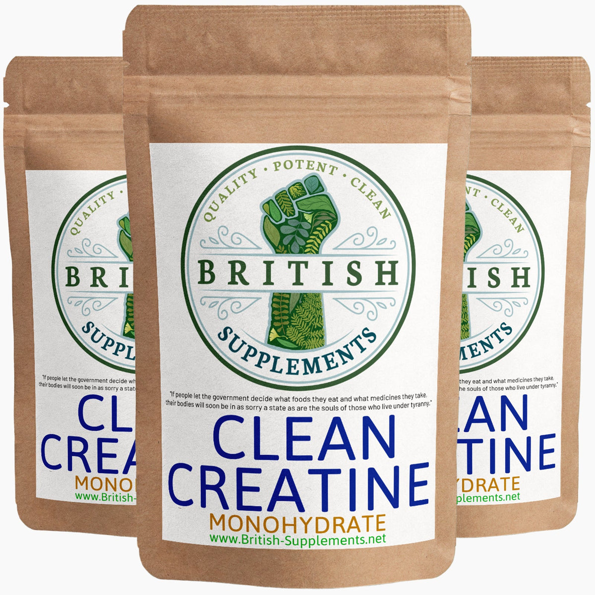 Clean Genuine Creatine Monohydrate supplement – British Supplements