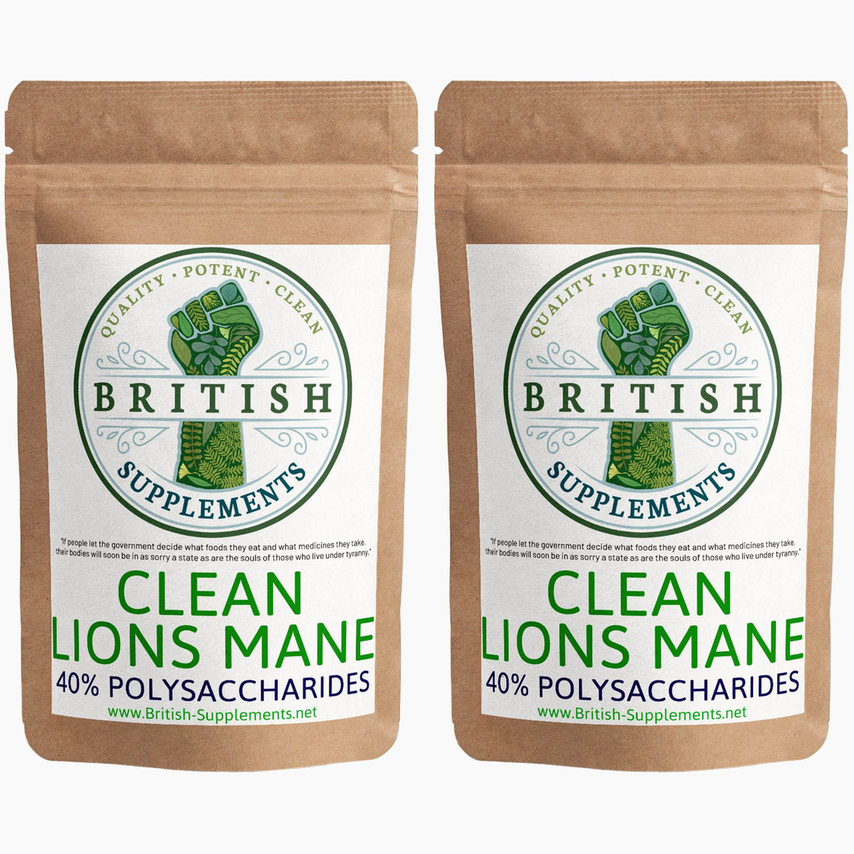 Clean Genuine Lions Mane Supplement (40% Poly) – British Supplements